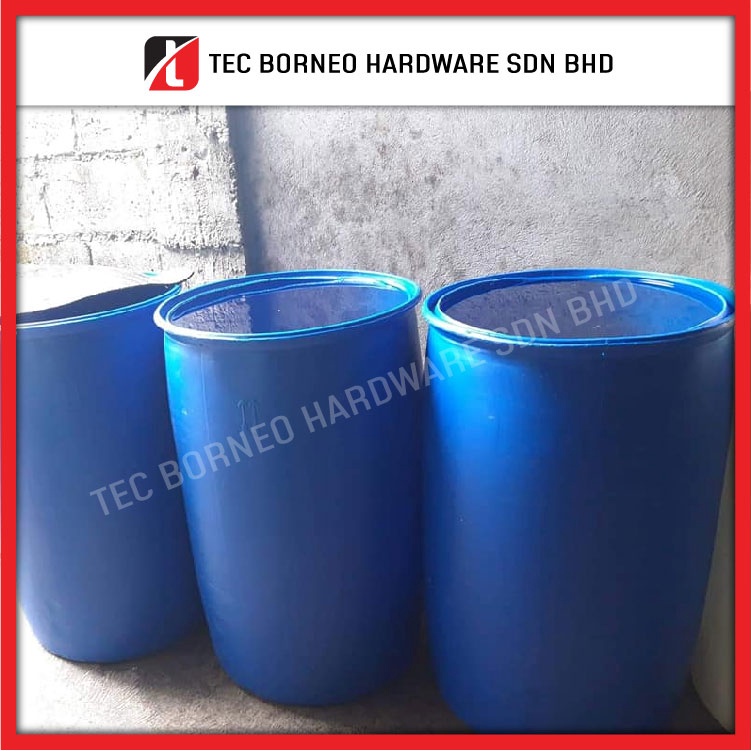 TEC 200L Tong Air Plastik Biru / Blue Plastic Barrel Drum Blue Water ...