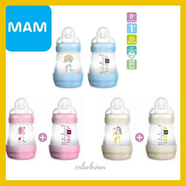 MAM EASY START SELF STERILISING ANTI-COLIC BOTTLE 5oz (1pcs) | Shopee Malaysia