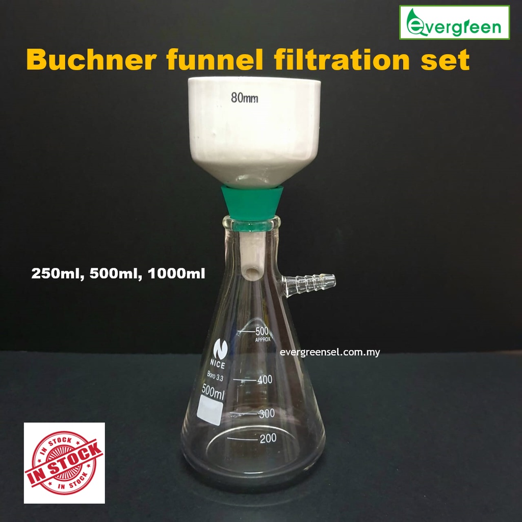 Buchner funnel filtration set 250ml, 500ml, 1000ml | Shopee Malaysia