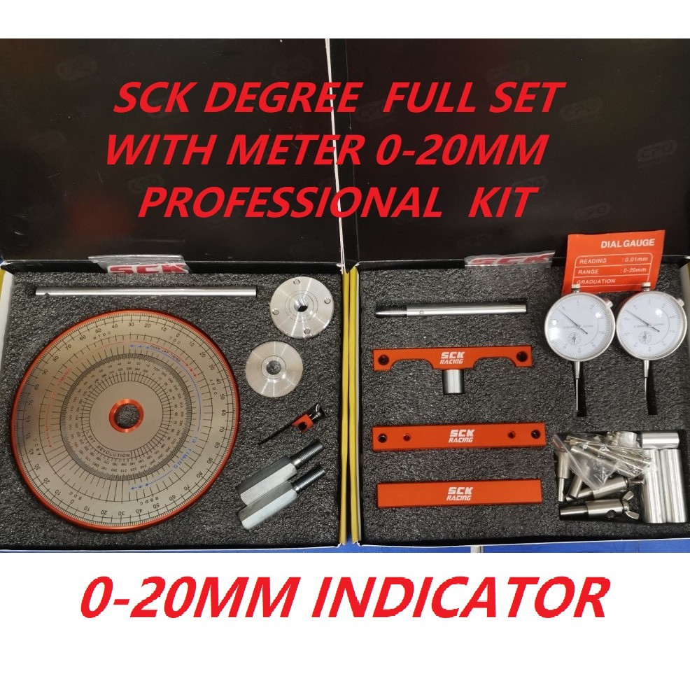 SCK DEGREE Wheel Set & Dial Indicator Analoge Meter With Holder Set ...