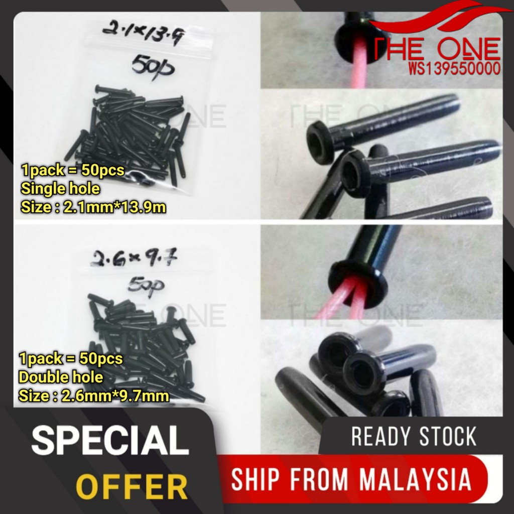 【T1 BORONG】OEM Badminton Racket Grommet 50pcs/pack 2.6mm*9.7mm @ 50 ...