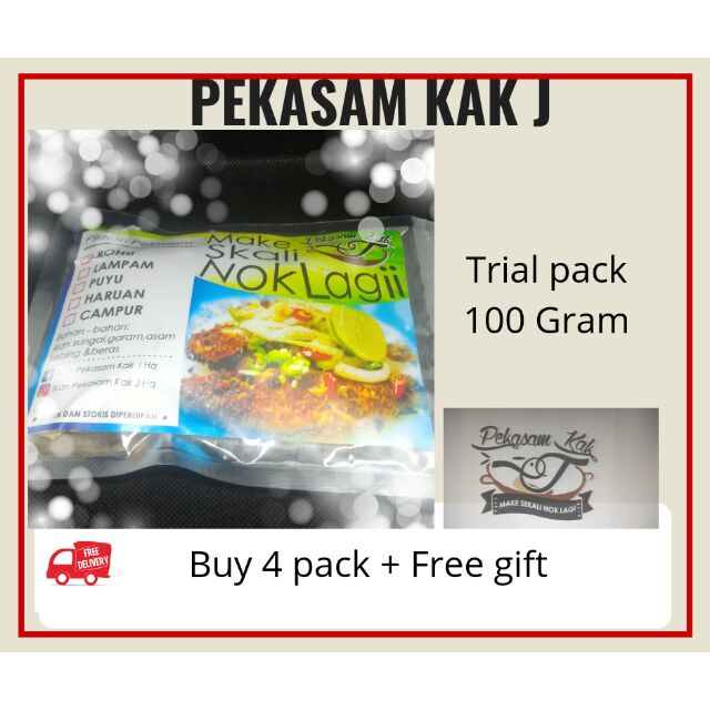 🔥trial pack 100g🔥pekasam kak J pek percubaan 100g | Shopee Malaysia