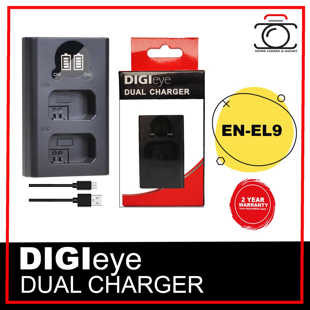 DIGI EYE ENEL9a EN EL9 Battery for Nikon D40 D40X D60 D3000 D5000 Digital Camera | Shopee Malaysia