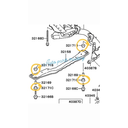 MITSUBISHI LANCER EVOLUTION 4 IX CN9A FRONT CROSSMEMBER BUSH | Shopee ...
