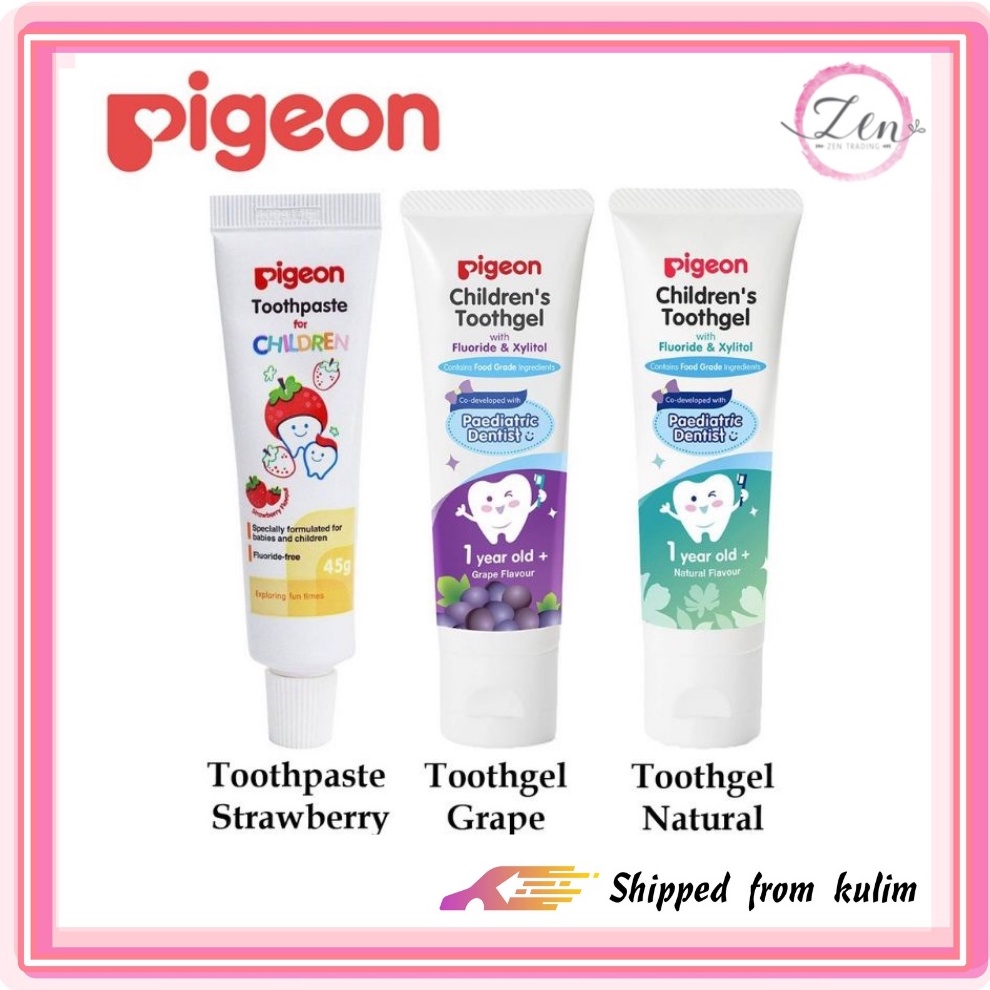 💖Original Pigeon Children Kids Toothpaste Kids 牙膏 Baby Toothgel Ubat ...