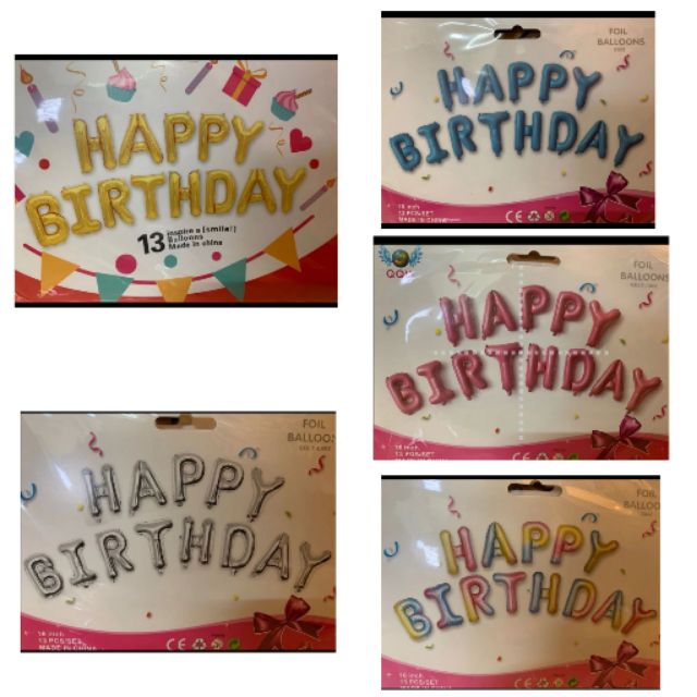 "Happy Birthday" Font Combination Balloon | Shopee Malaysia