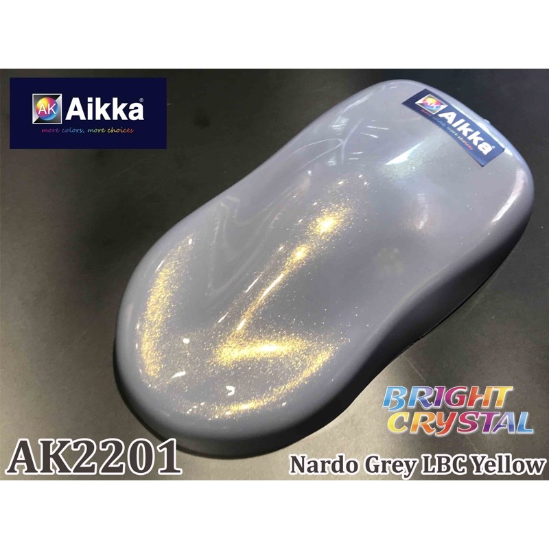 AIKKA AK 2201 NARDO GREY LBC YELLOW BRIGHT CRYSTAL EFFECT AUTOMOTIVE 2K ...