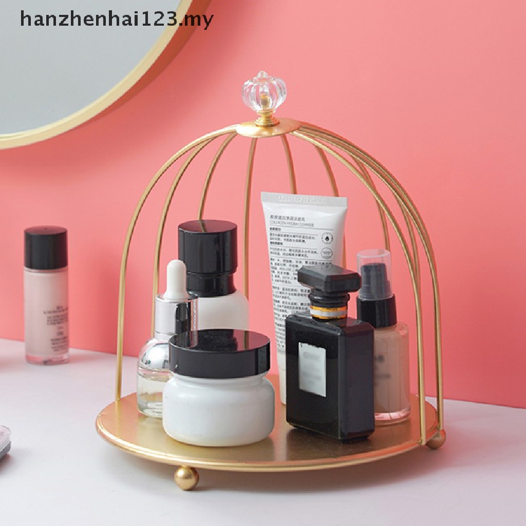 hanzhenhai123 Iron Art Nordic Style Bird Cage Rack Cosmetic Storage ...