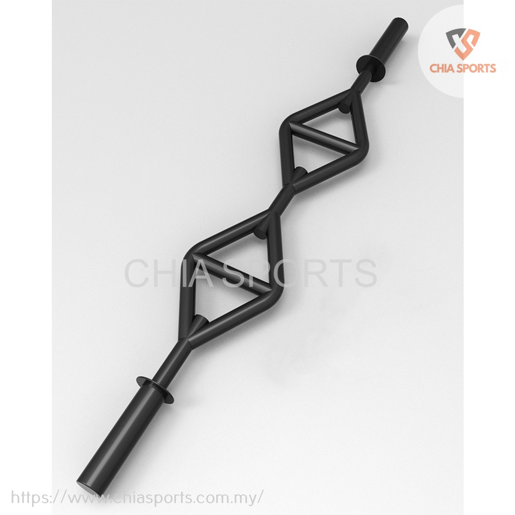 STOCK CLEARANCE! T-Grip Shorty Bar Olympic Short Multi Grip Bar 1.4m ...