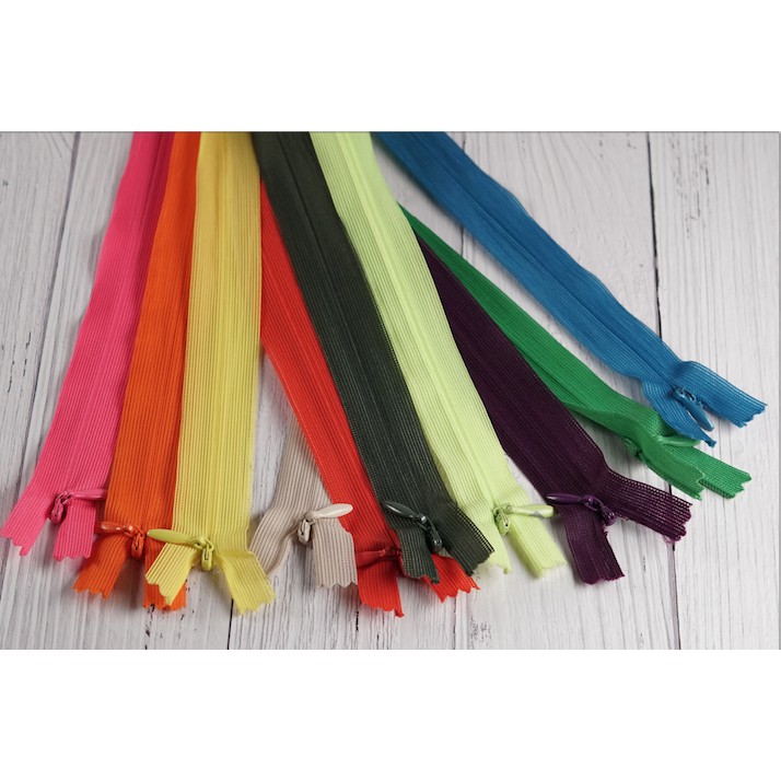 (10 pcs) Invisible Zip/ Zip Sorok/ Zip Sembunyi in 6”, 8”, 10”, 12”, 14 ...