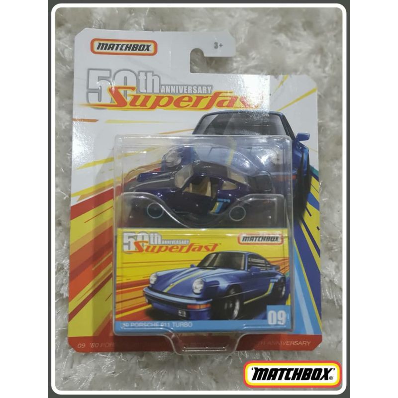 MATCHBOX 💯ORIGINAL 50TH ANNIVERSARY SUPERFAST 80 PORSCHE 911 TURBO ...