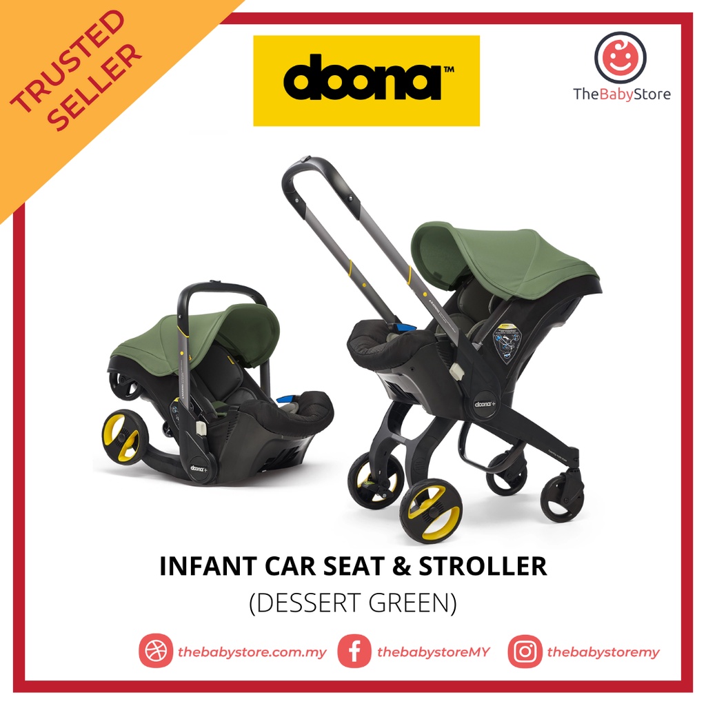 Doona Infant Car Seat & Stroller 2IN1 - Dessert Green | Shopee Malaysia