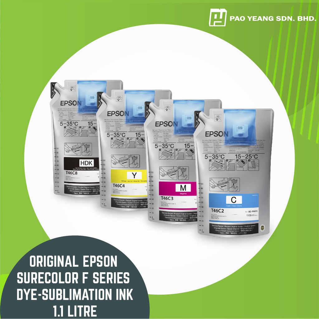Original Epson SureColor F Series Dye-Sublimation Ink 1.1 Litre Pack ...