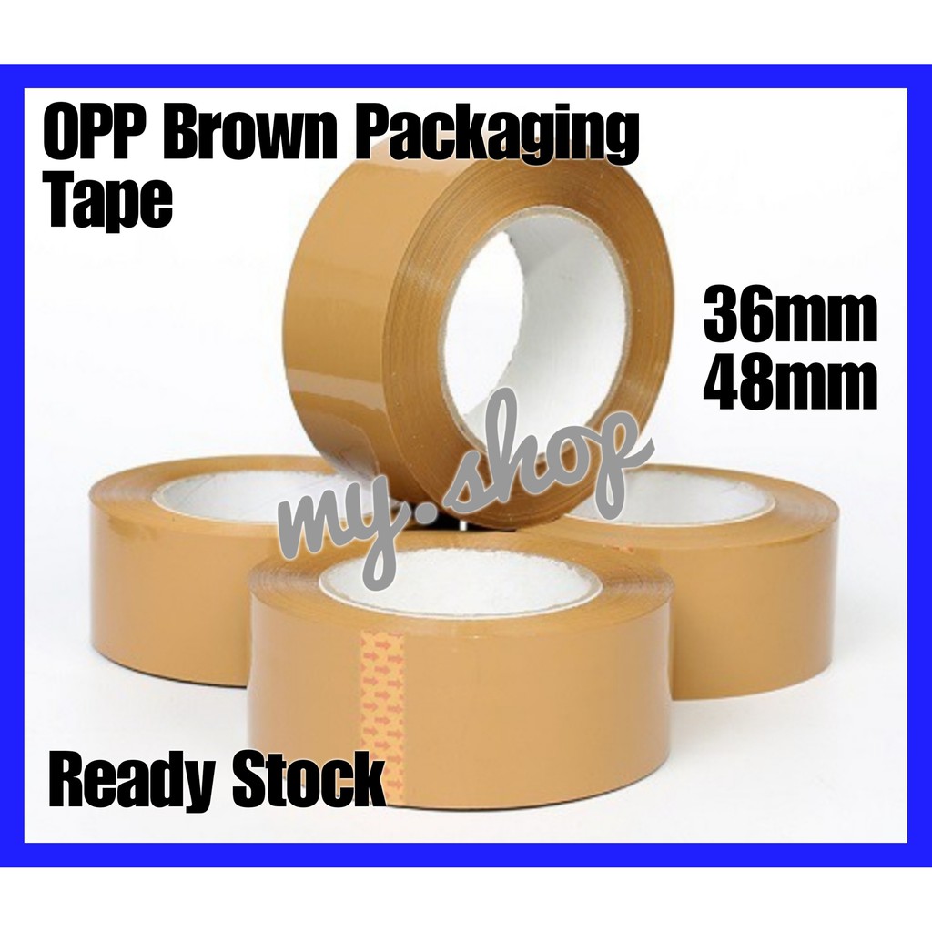 *READY STOCK* 36mm/48mm × 40m/90m(100y) OPP Brown Packaging Tape | Shopee Malaysia
