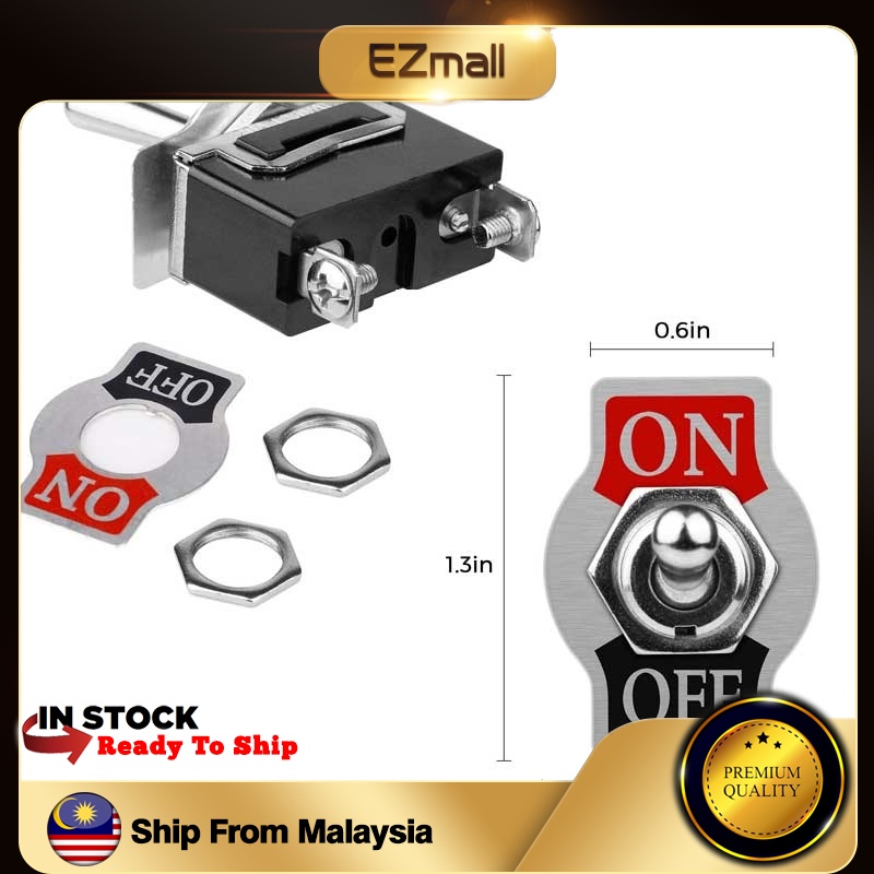 Heavy Duty Rocker Toggle Switch 15A 250V 20A 125V SPST 2 3 Pin ON/OFF ...