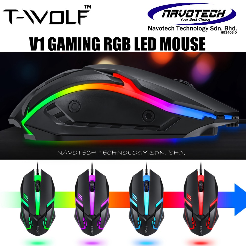 T-WOLF Wired Gaming Mouse - V1/V5/V6/V7/V8/V9/V10 | Shopee Malaysia