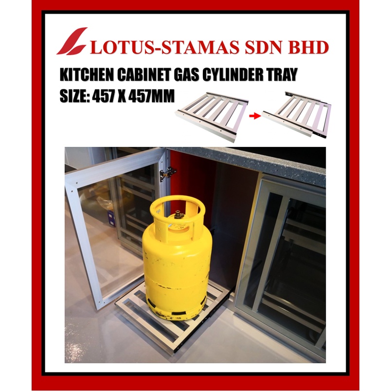 Kitchen Cabinet Pull Out Aluminium Gas cylinder Roller with Sliding ...