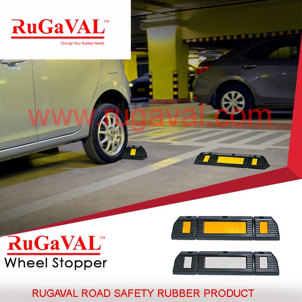 Rubber Car Wheel Stopper Model 90, Size: 570mm L x 110mm W x 90mm H ...