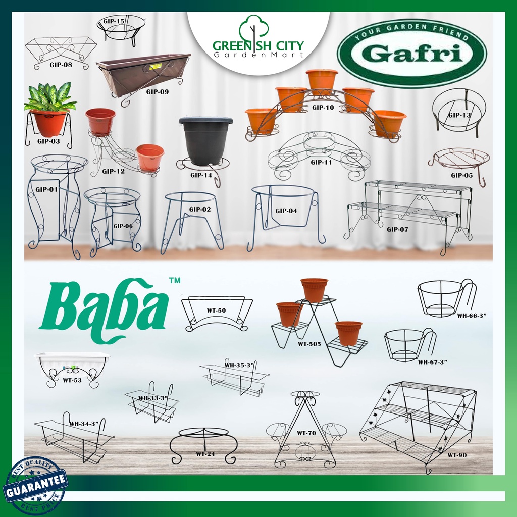 GNC Baba Gafri Flower Pot Stand For Plant Iron Stand Flower Rack Flower ...