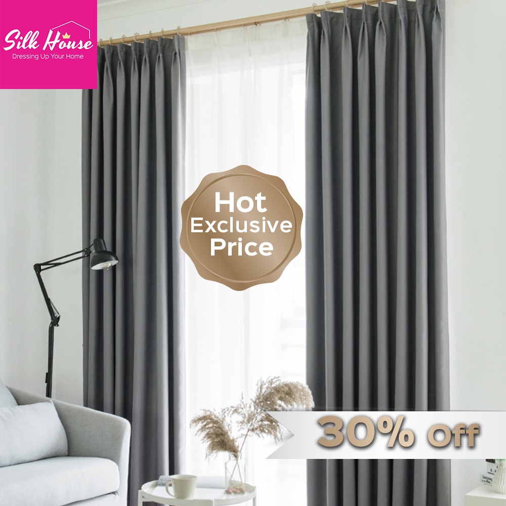 🔥𝐇𝐎𝐓 𝐈𝐓𝐄𝐌🔥 Exclusive Grey Curtain / Langsir | Shopee Malaysia