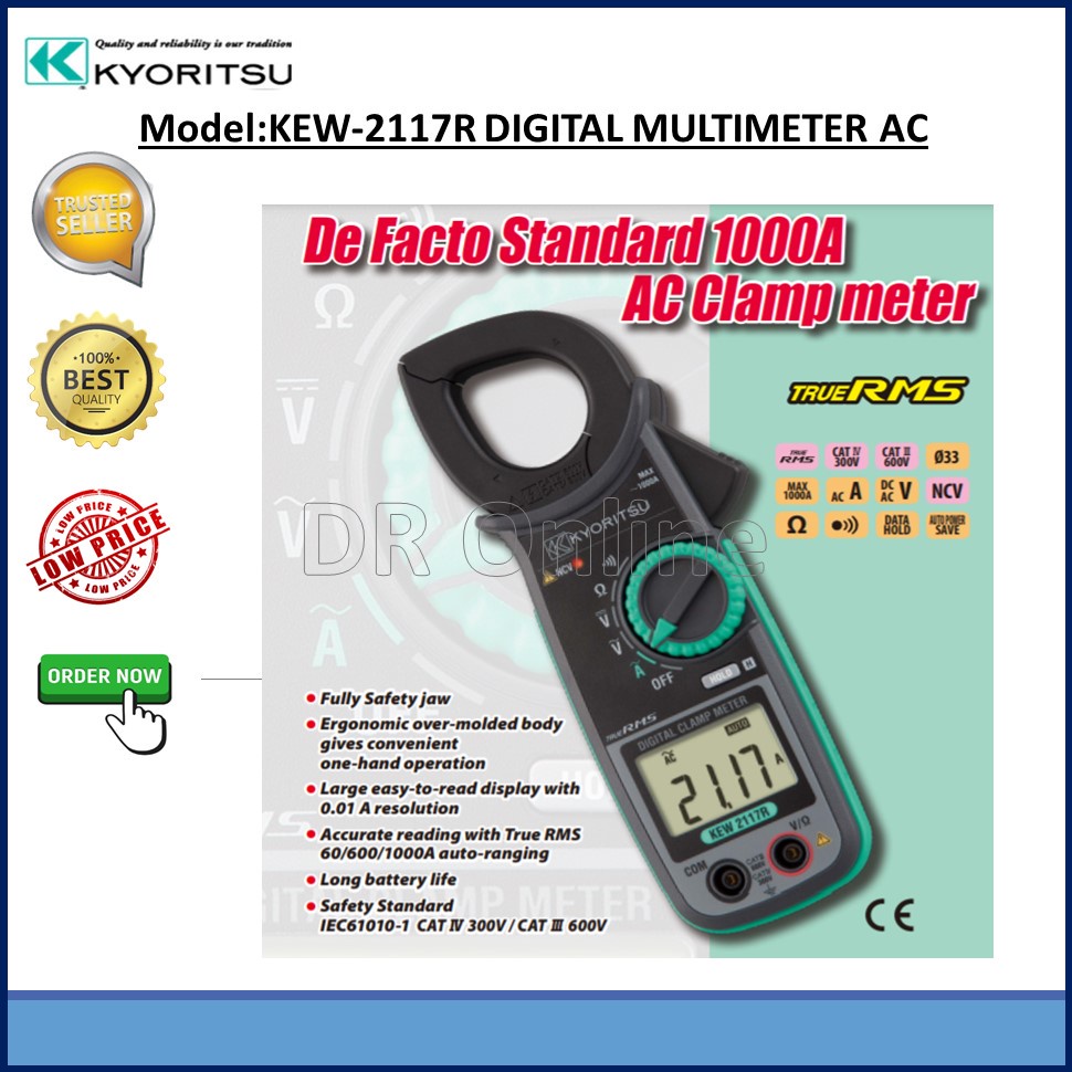 KYORITSU DIGITAL CLAMP METER, (KEW-2117R) | Shopee Malaysia