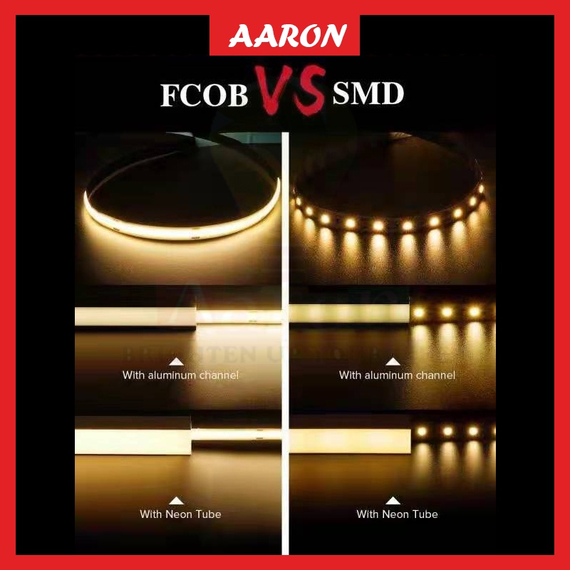 COB LED Strip Light 5meter 24V 320LED Super Bright Strip Light Lampu Strip LIGHTMAN | Shopee ...