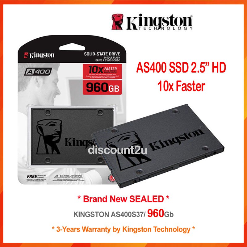 Kingston SSD 120G 240G 480G 960G SATA-III 2.5" 7mm Solid State Drive (SA400S37) | Shopee Malaysia