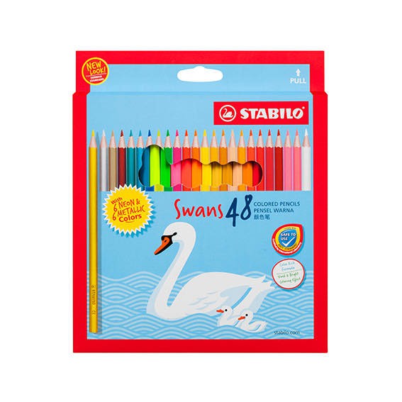 Stabilo Swans 24 / 36 / 48 Neon And Metallic Colour / Color Pencil ...
