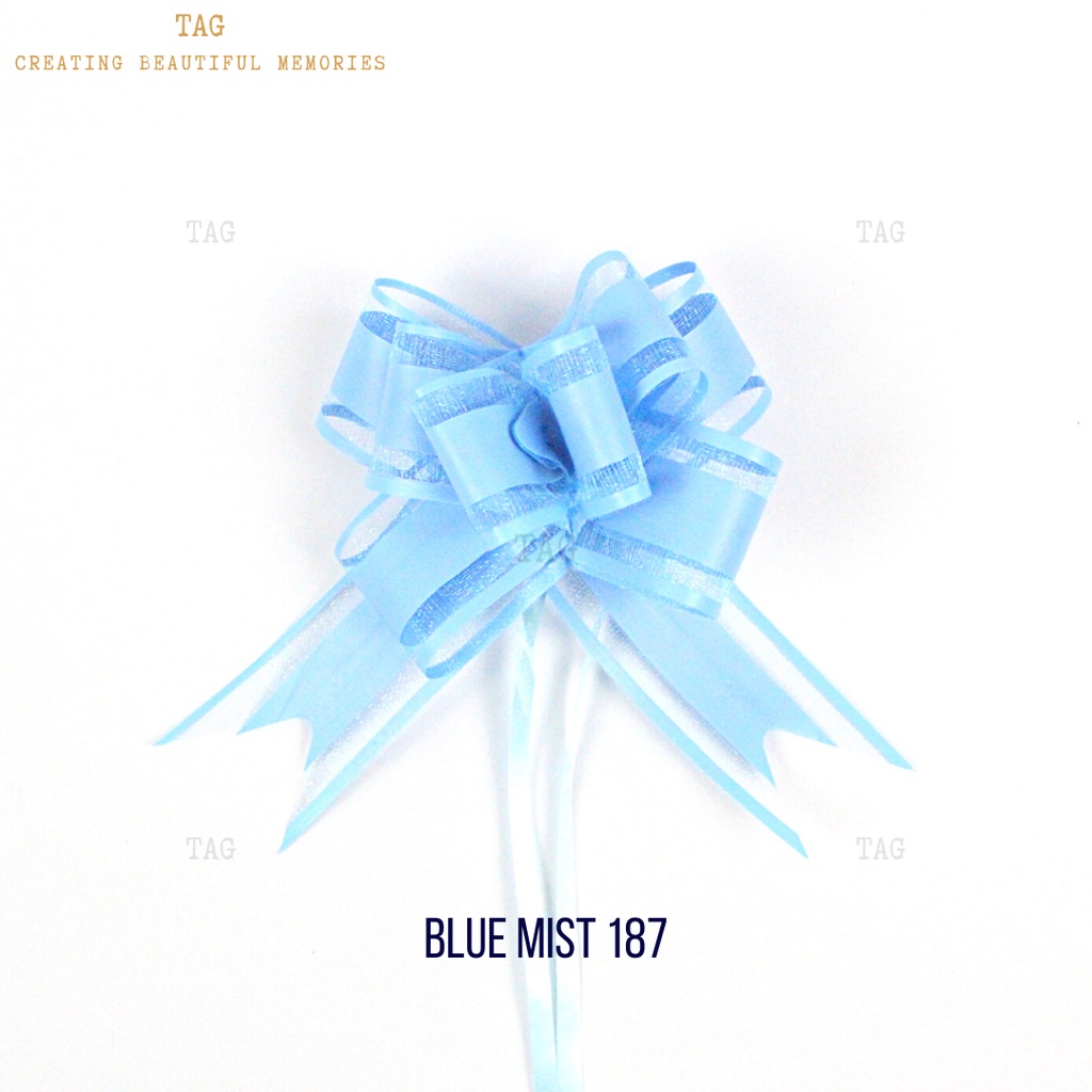 10Pcs +/-8x3cm Wedding Decor Party Assorted Plain Colour Pull Bow ...