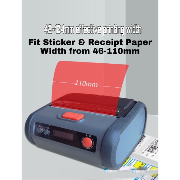 [New] Portable A6 Size Waybill 4inches 110mm Bluetooth Thermal Label ...