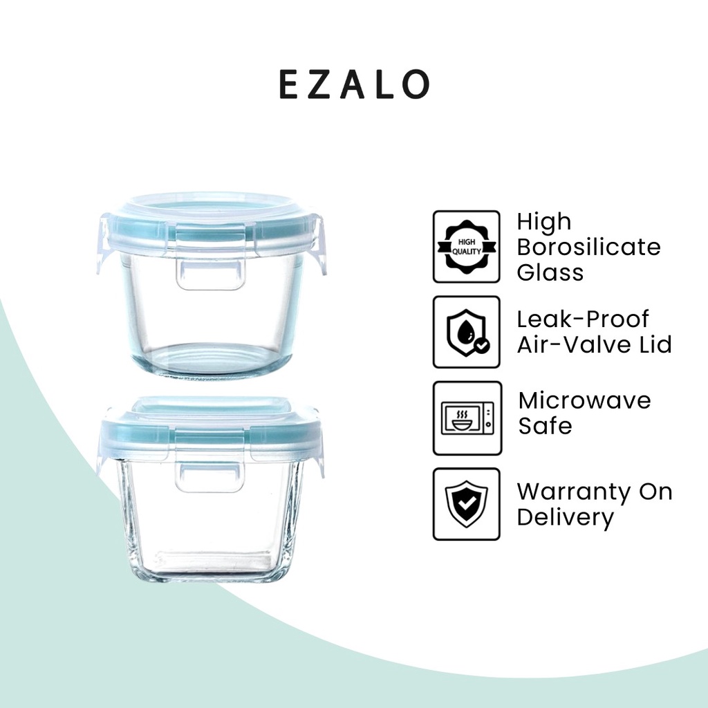 Baby Food Container Heat Resistant Borosilicate Glass Airtight Milk ...