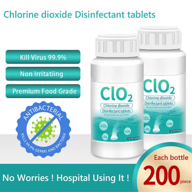 CIO2 Chlorine Dioxide Disinfectant Disinfection Tablet Effervescent ...