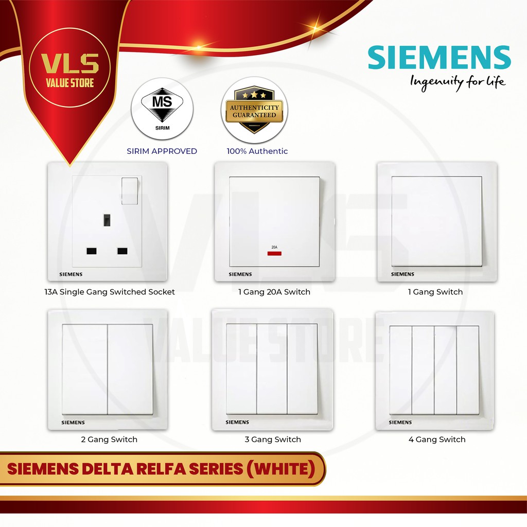 Siemens Delta Relfa Series Switches and Sockets | Shopee Malaysia