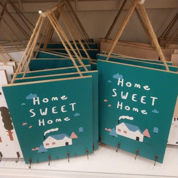 Key Holder Hanging Frame Home Sweet Home 20cm X 28 cm | Shopee Malaysia
