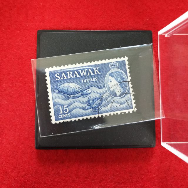 Rare stamp of Sarawak (1955 Turtles 15c) _ free shipping | Shopee Malaysia