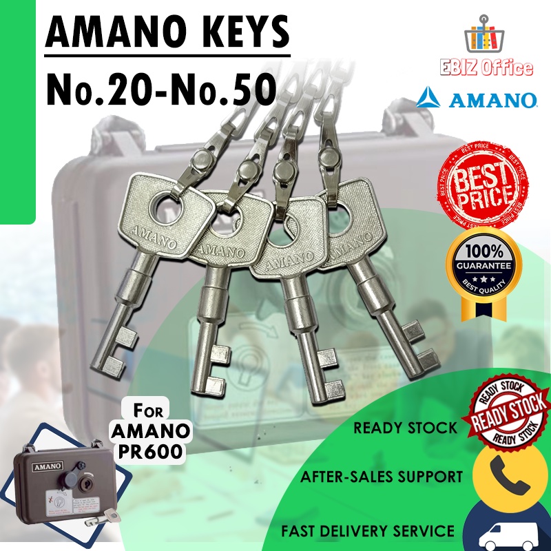 AMANO Station Keys No.20 - No.50 Guard Tour Key AMANO Guard Tour ...