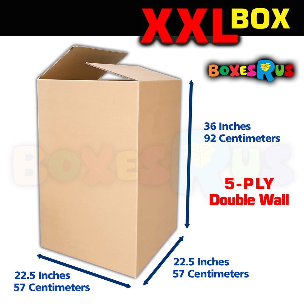 XXL Balikbayan Storage Moving Box 22.5 x 22.5 x 36 inches Double Wall ...
