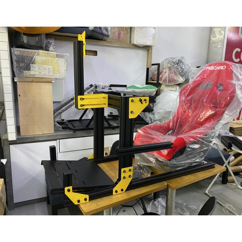 SIMMATCH RACING SIMULATOR STAND GT1 ALUMINIUM 4040/80 PROFILE SIM ...