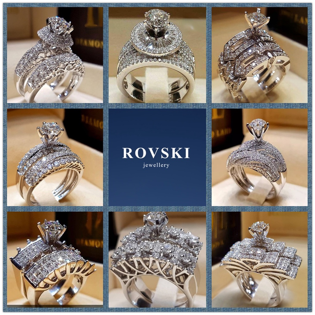ROVSKI Fashion Korean Ready Stock Jewelry Cincin Men Stainless Popular ...