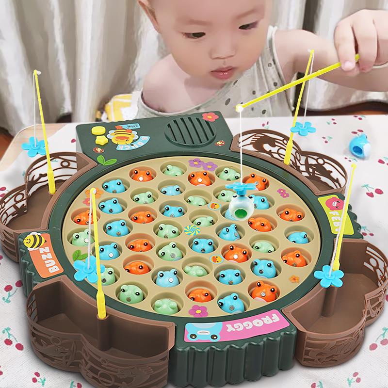 Fishing toy children's magnetic suit 2 baby 4 puzzle early education ...