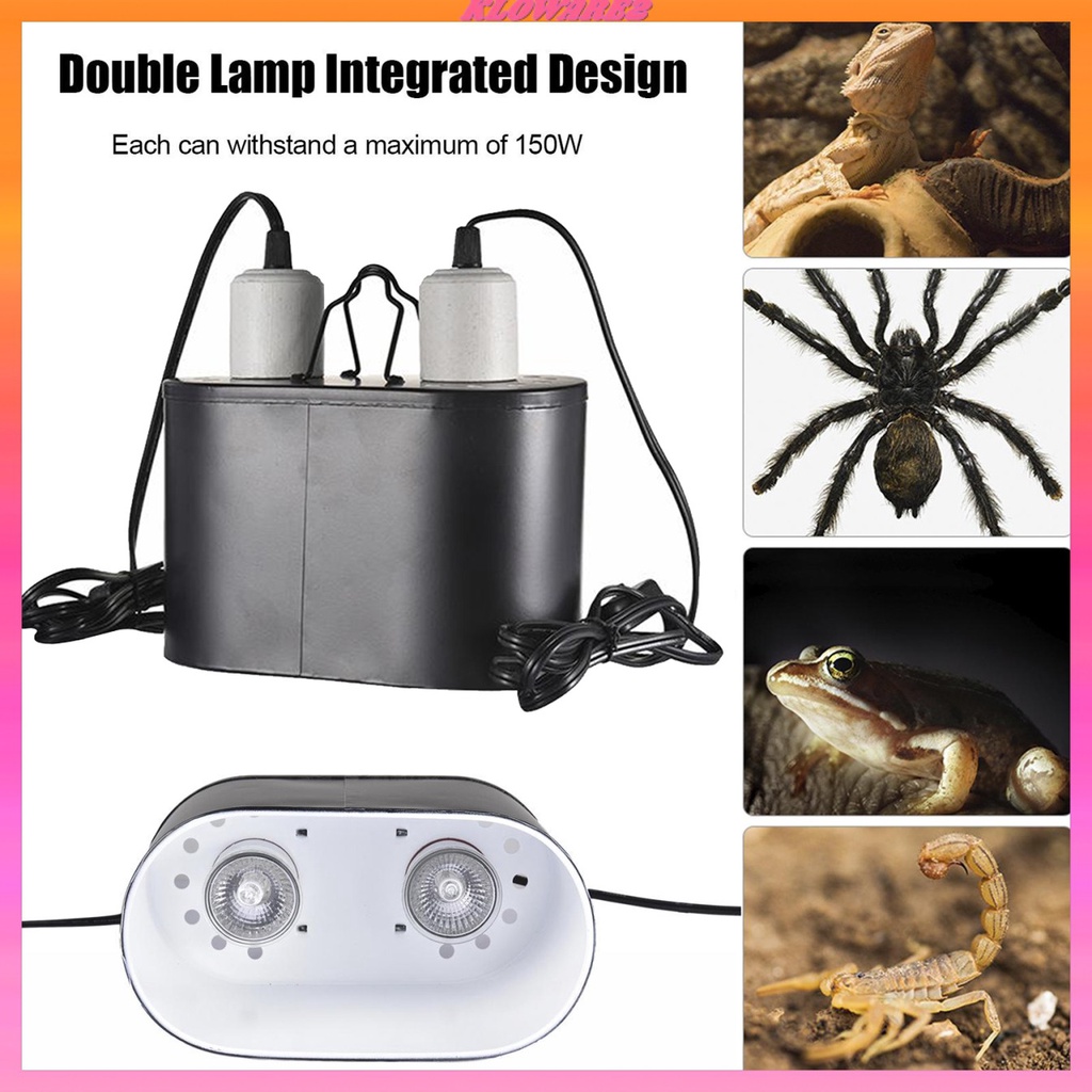 [klowareafMY] Reptile Light Fixture Dome Lamp Fixture Tropical for UVA ...