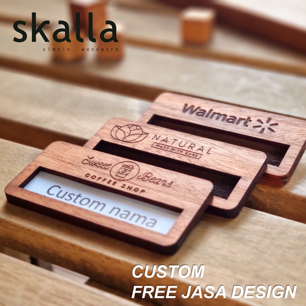 Reusable wooden Chest name Tags custom name Tags Changeable name tag ...