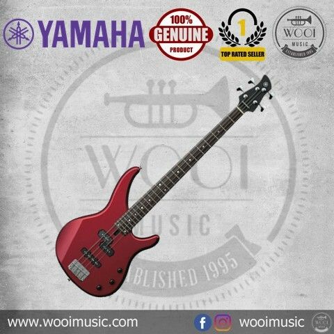 Yamaha TRBX174 RM TRBX Series Electric Bass Guitar - Red Metallic ...