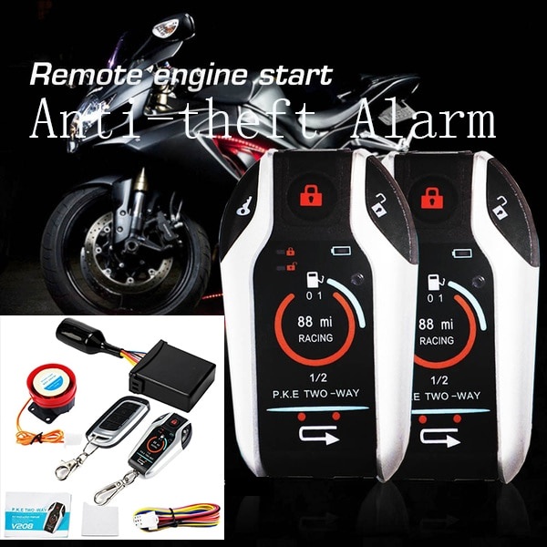 Universal Models Various Motorcycle Two-Way Alarm System Scooter Anti ...