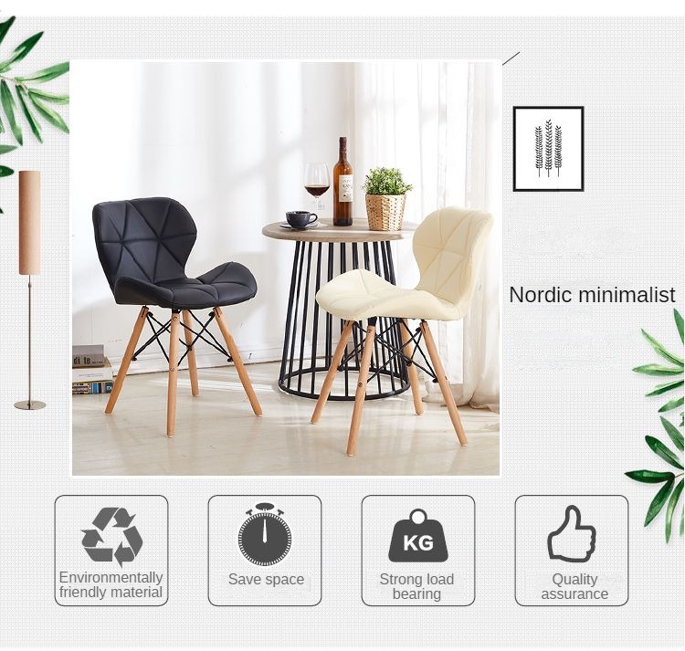 (READY STOCK)Dining Chair Creative Curvy Dining Chair Eames Chair with ...