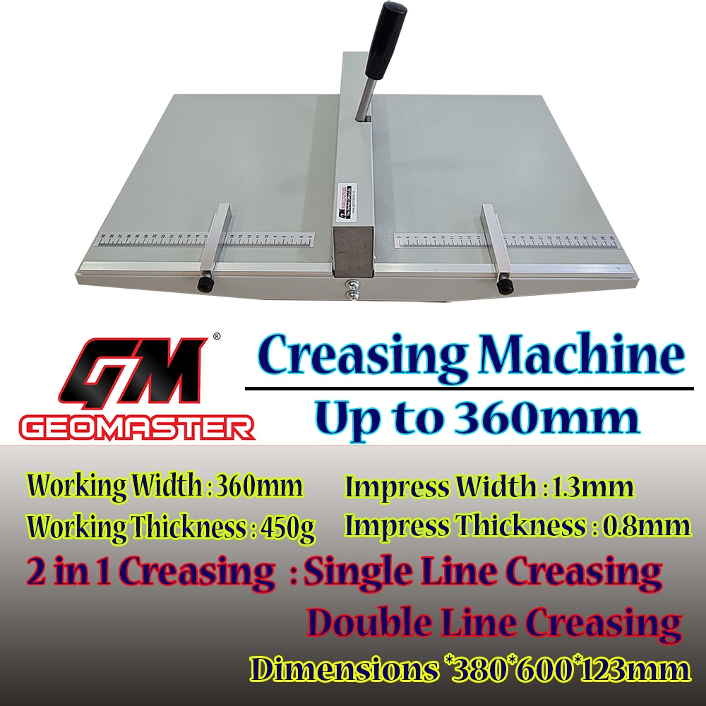 Geomaster 2 In 1 Creasing Machine 360mm 2 in 1 Creasing Line, Single ...