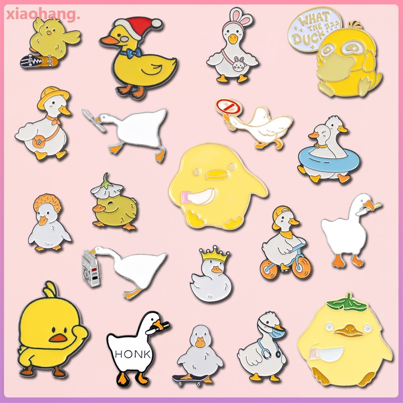 Cute Cartoon Yellow Duck Enamel Lapel Brooch Pins Anime Spirited Away ...