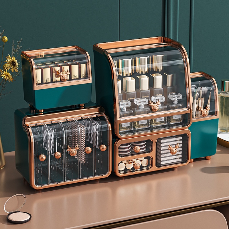 Light Luxury Makeup Organizer Drawer Bathroom Cosmetic Storage Box ...