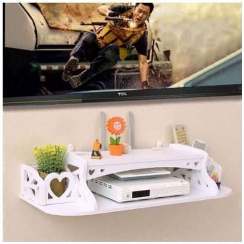 Wooden Dvd Player Rack Wall JK | Shopee Malaysia