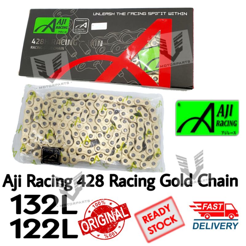 AJI Racing Chain 428H 132L 122L Rantai Tebal Gold Chain Aji Racing Gold ...